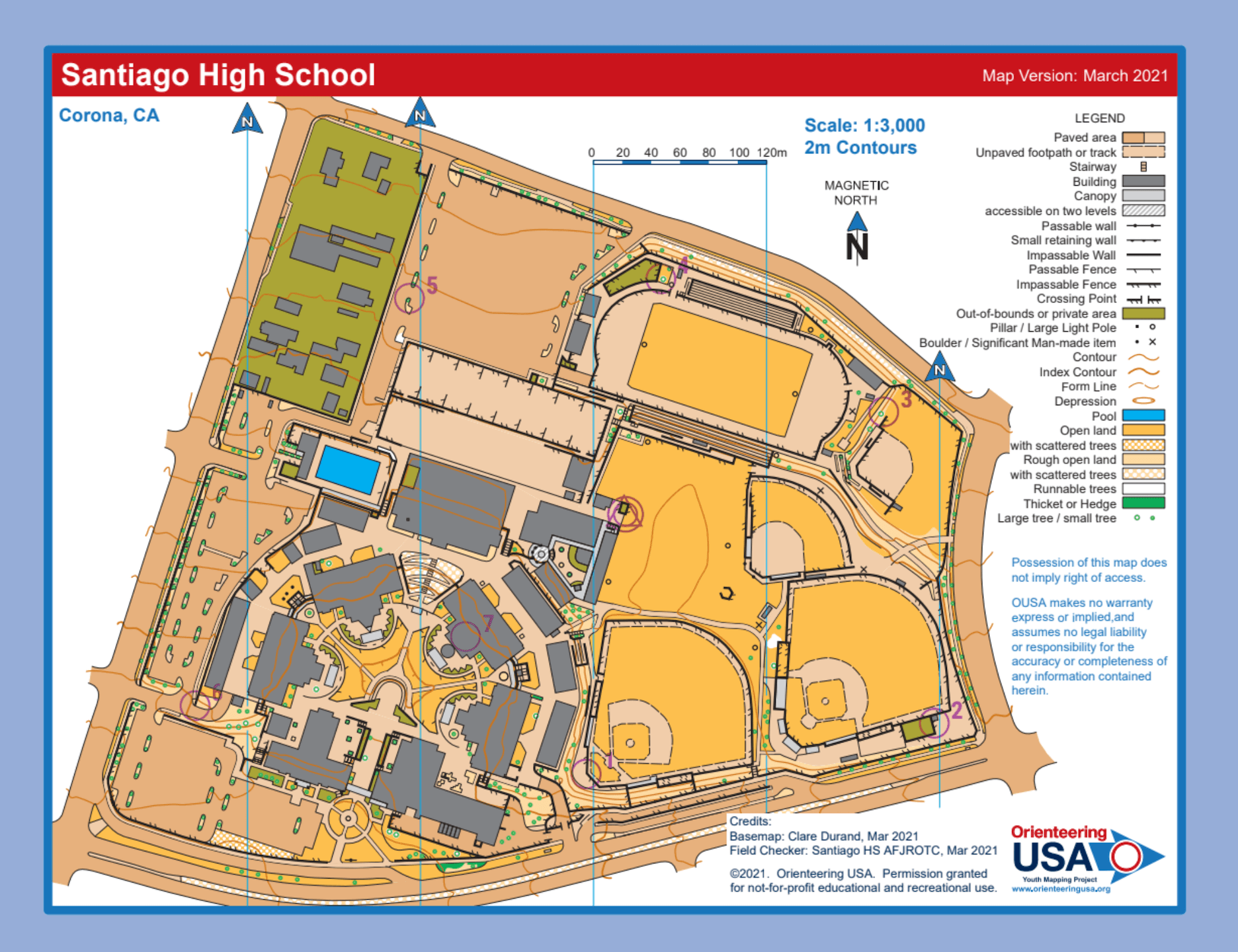 YMP February Map of the Month - Orienteering USA