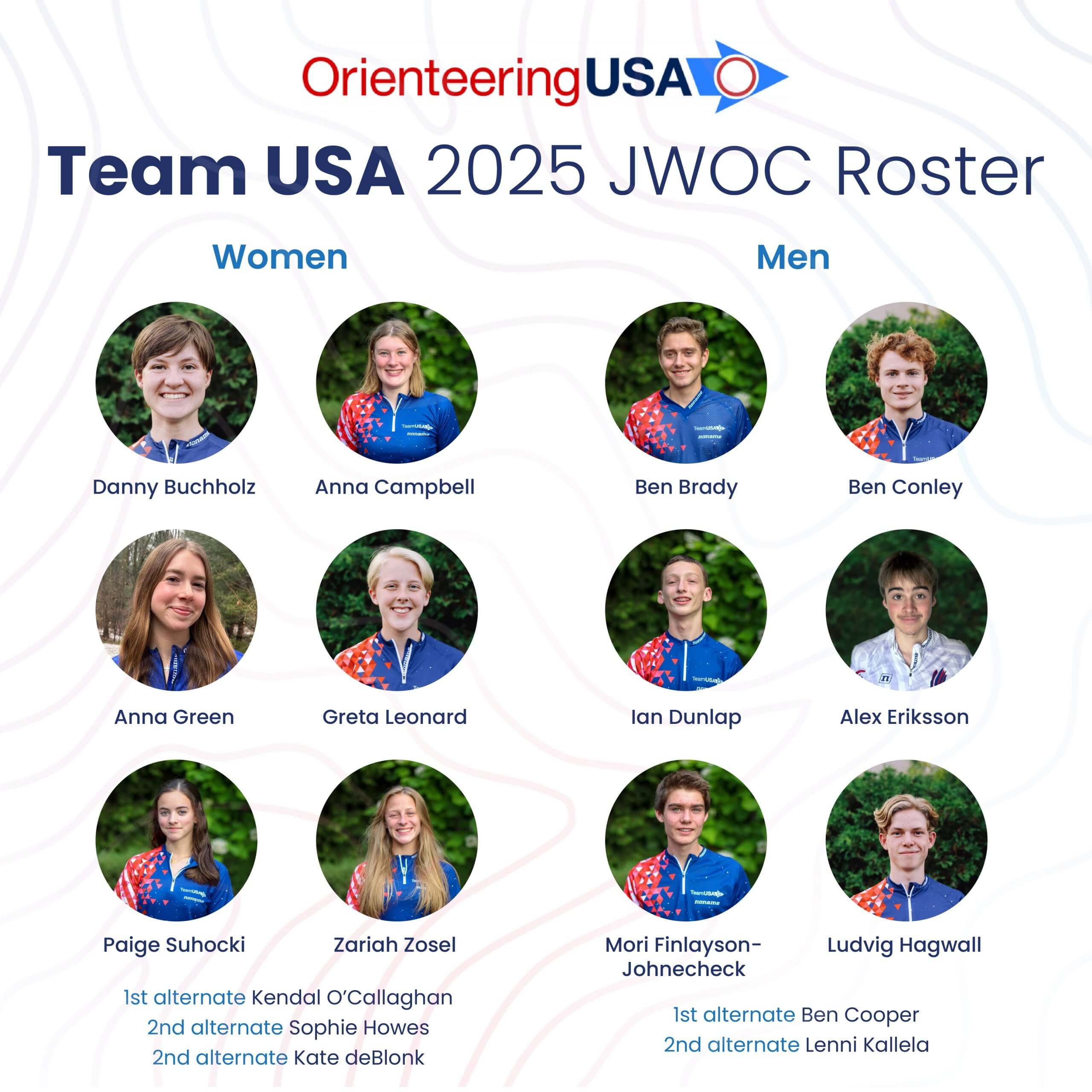 2025 JWOC Team Selected - Orienteering USA