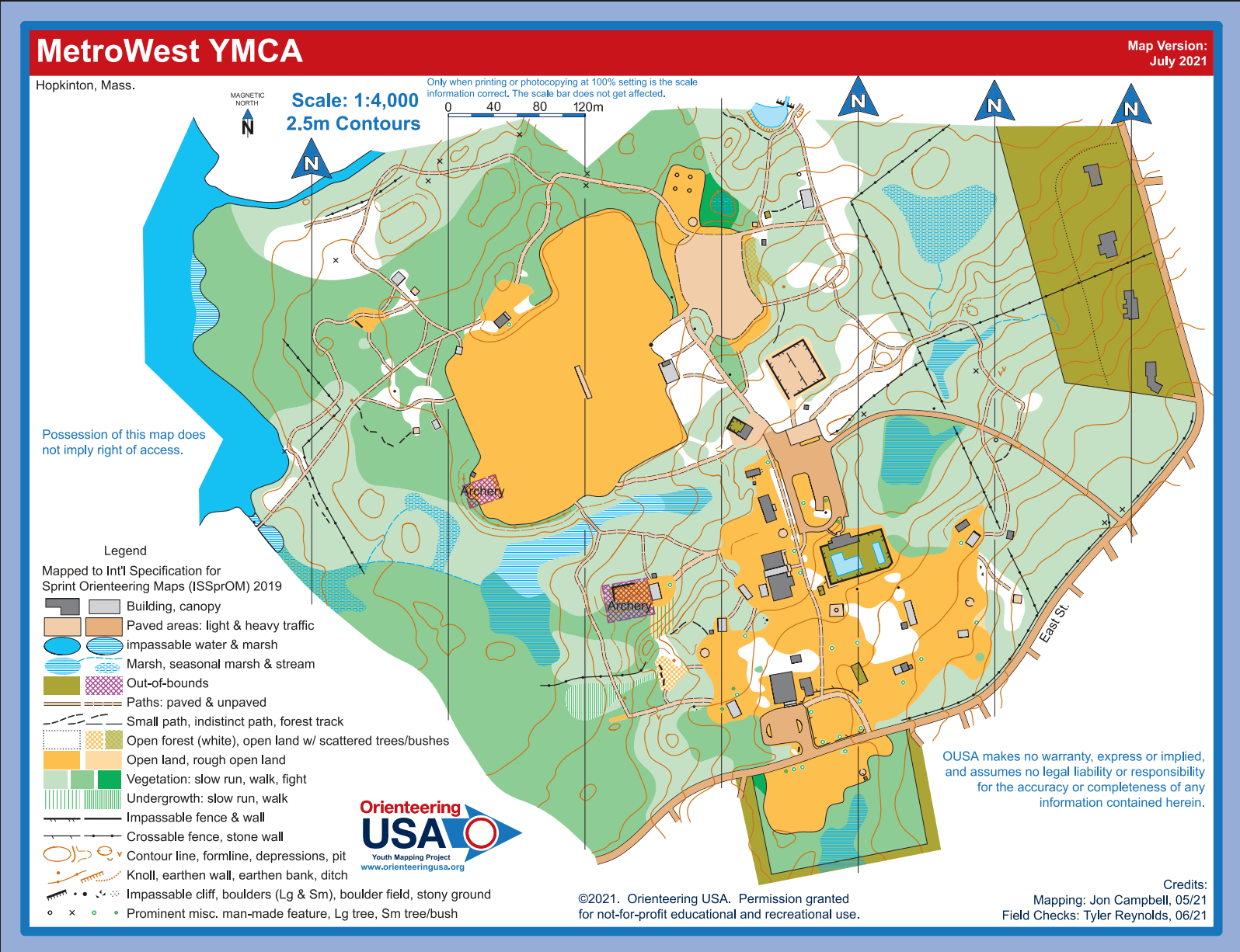 YMP March Map of the Month - Orienteering USA